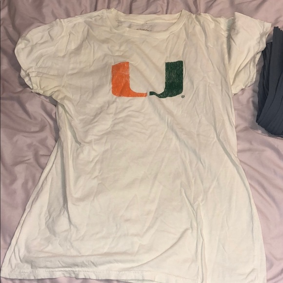 Tops | University Of Miami Tshirt | Poshmark